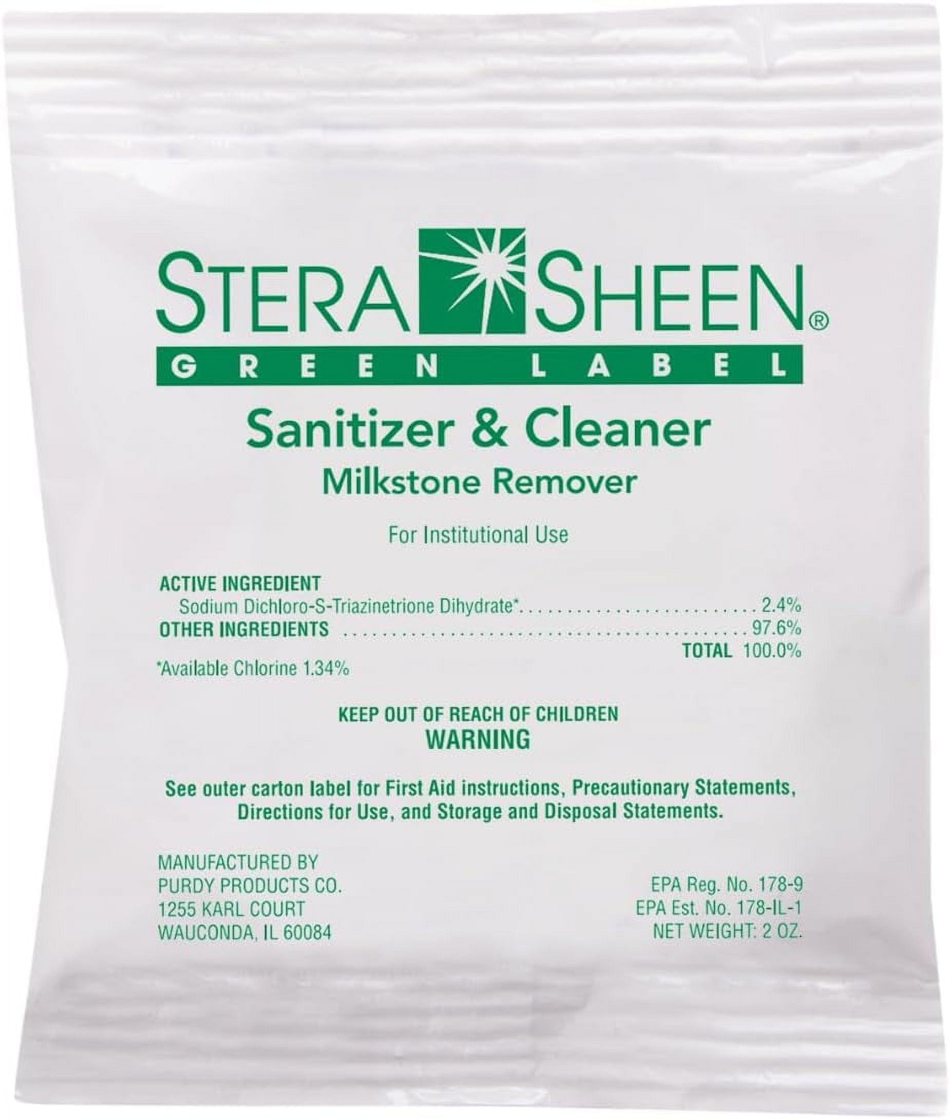 Box of 100 - 2 Oz. Stera-Sheen Green Label Sanitizer Packets (Purdy ...