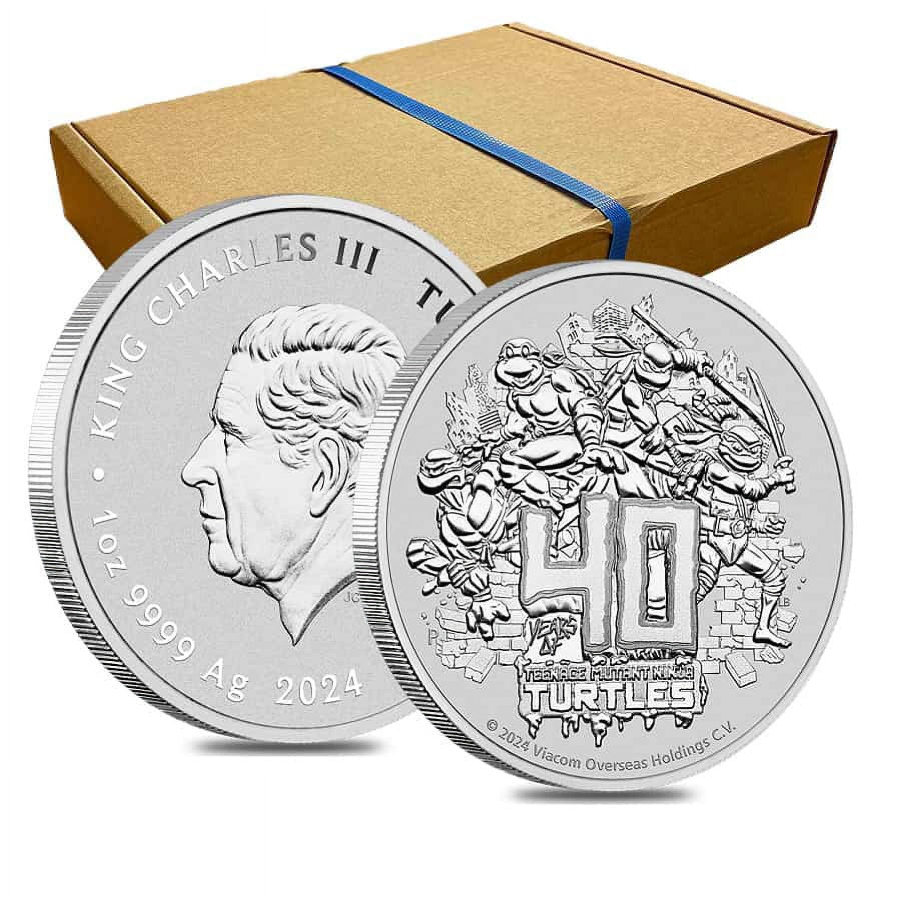 Box of 100 - 2024 1 oz Tuvalu Teenage Mutant Ninja Turtles™ 40th Ann ...