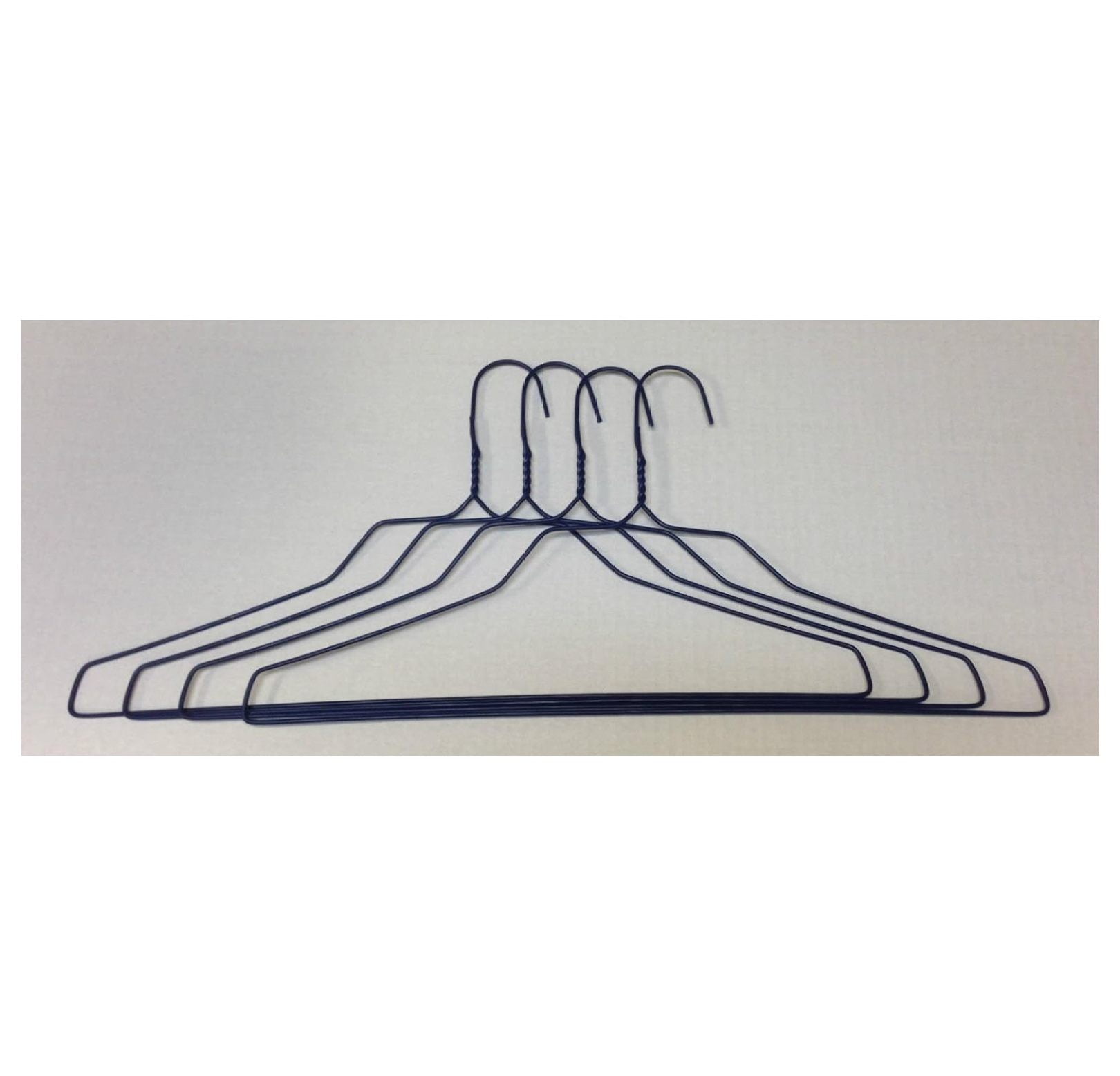 Box of 100 Blue 18" Plastic Coated Steel Wire Shirt Hangers - Walmart.com