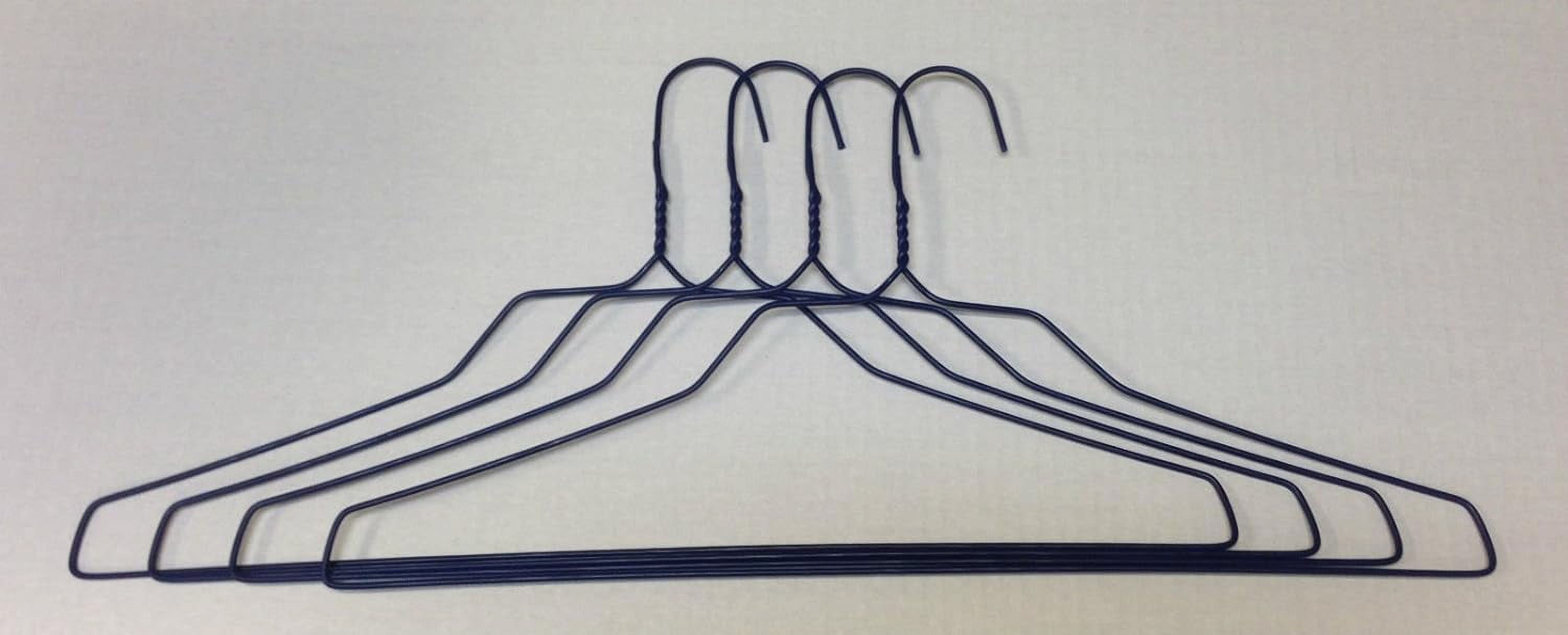 Box of 100 Blue 18" Plastic Coated Steel Wire Shirt Hangers - Walmart.com