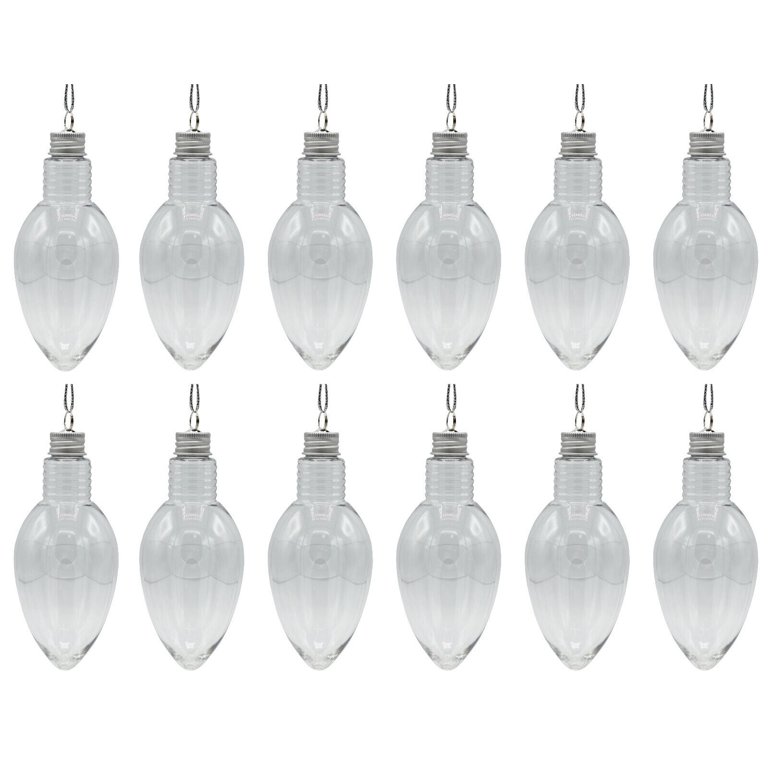 Clear Plastic Fillable Light Bulbs