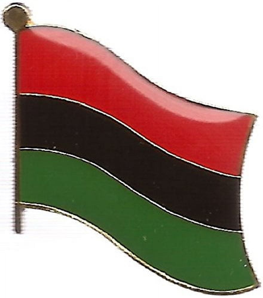Box of 12 African American Single Flag Lapel Pins, Afro American Single ...