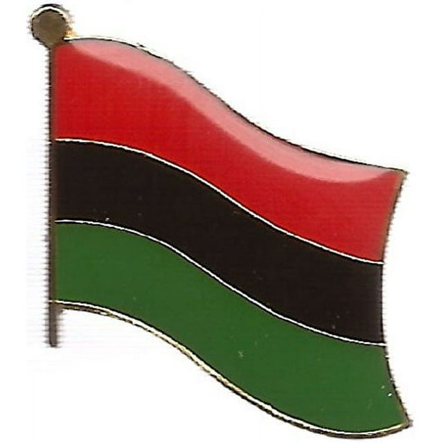 Box of 12 African American Single Flag Lapel Pins, Afro American Single ...