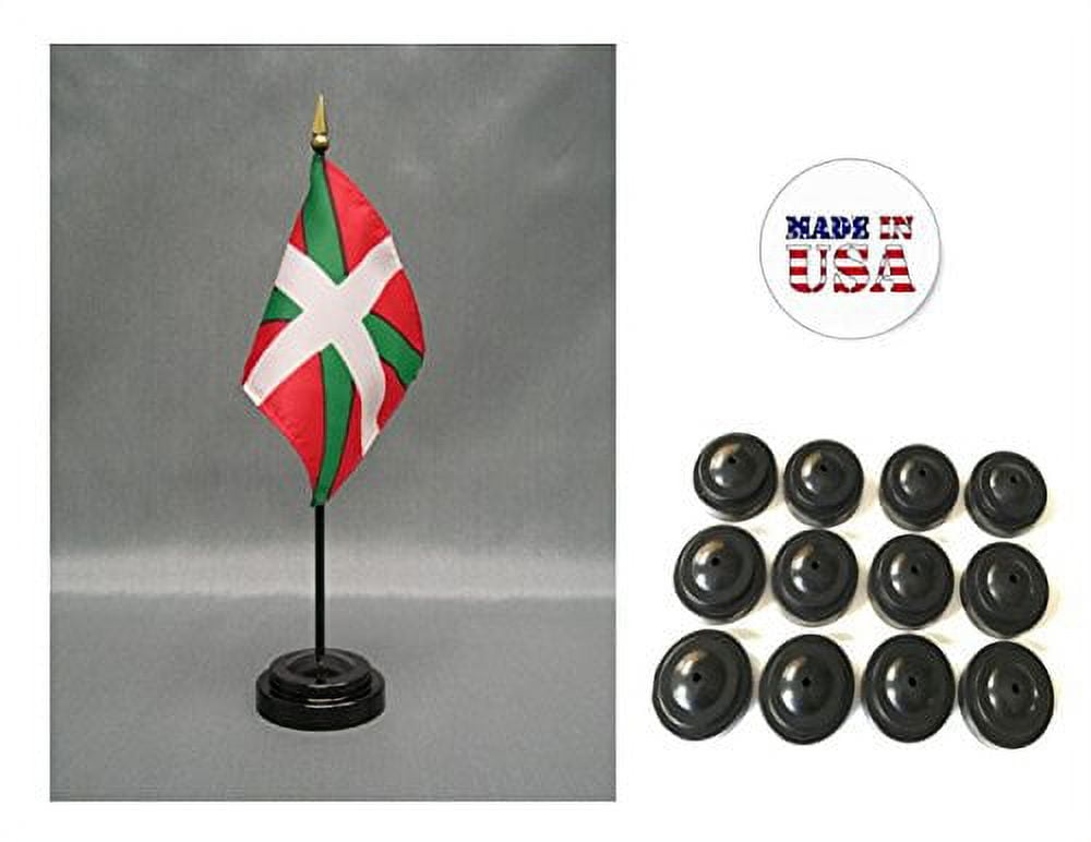 Box of 12 Basque Lands 4"x6" Miniature Desk & Table Flags Includes 12 ...