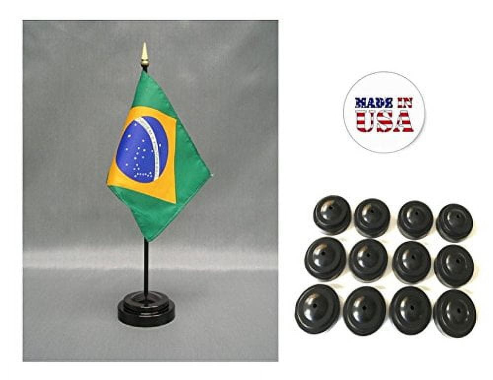 Box of 12 Brazil 4"x6" Miniature Desk & Table Flags Includes 12 Flag ...