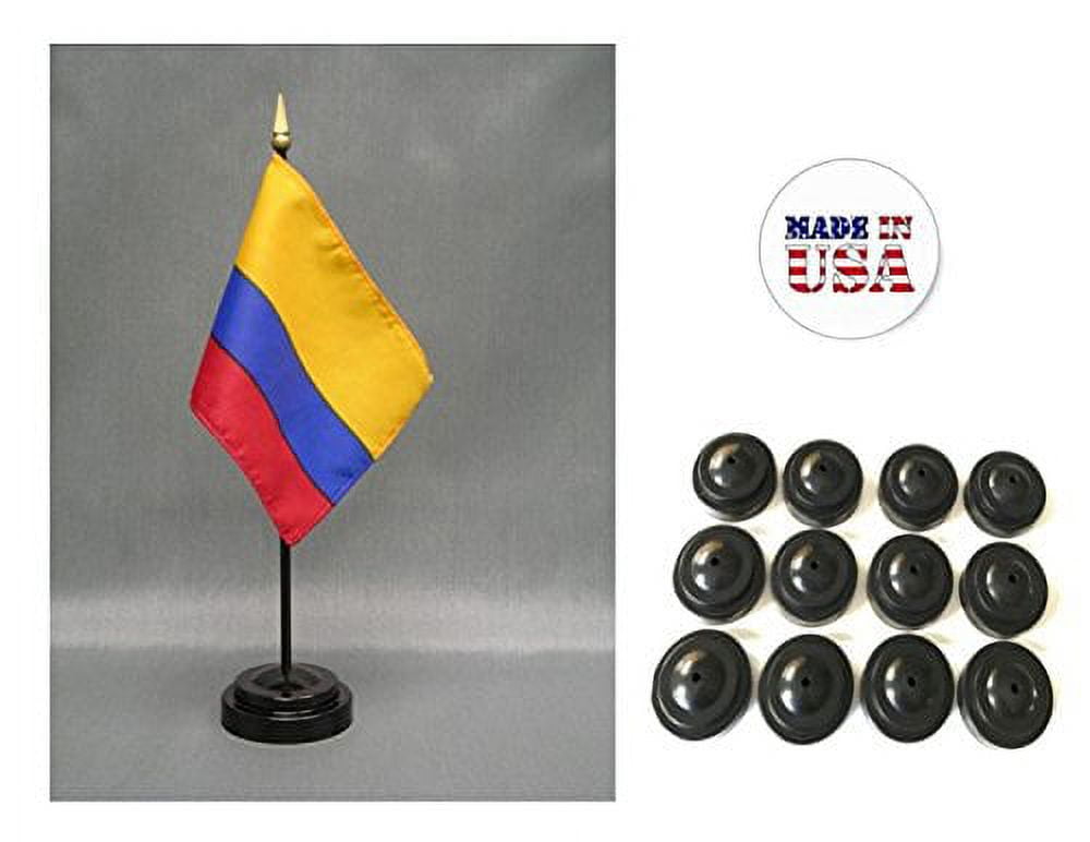 Box of 12 Colombia 4"x6" Miniature Desk & Table Flags Includes 12 Flag ...