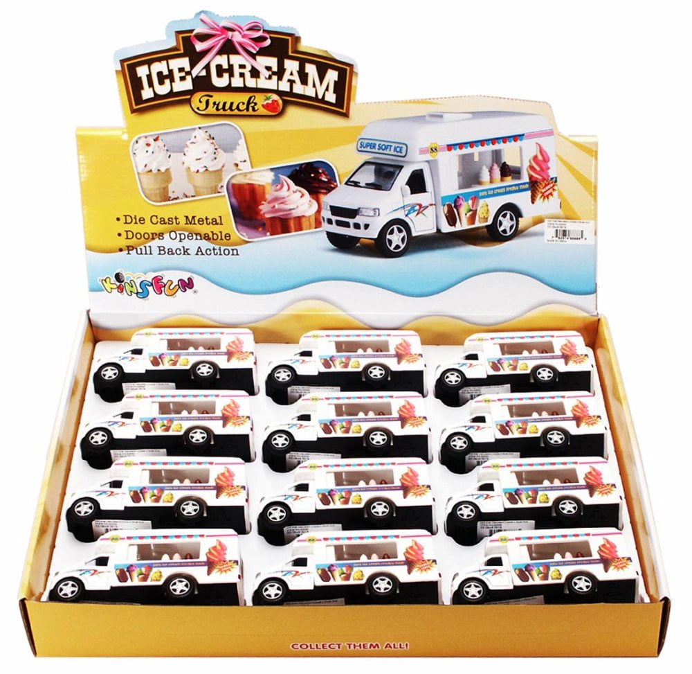 Box of 12 Diecast Model Toy Cars - Ice Cream Truck, 5 inch - Walmart.com