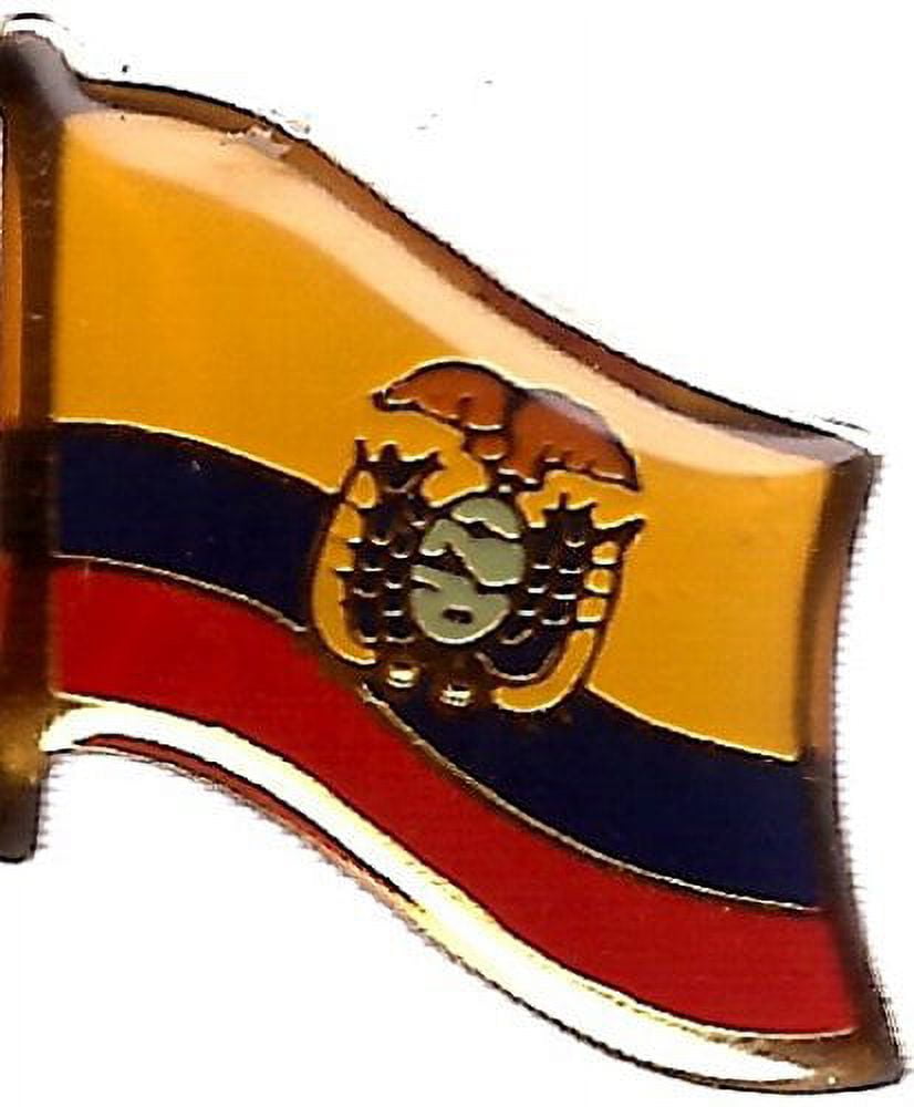 Box of 12 Ecuador Single Flag Lapel Pins, Ecuadorian Single Flag Pin ...