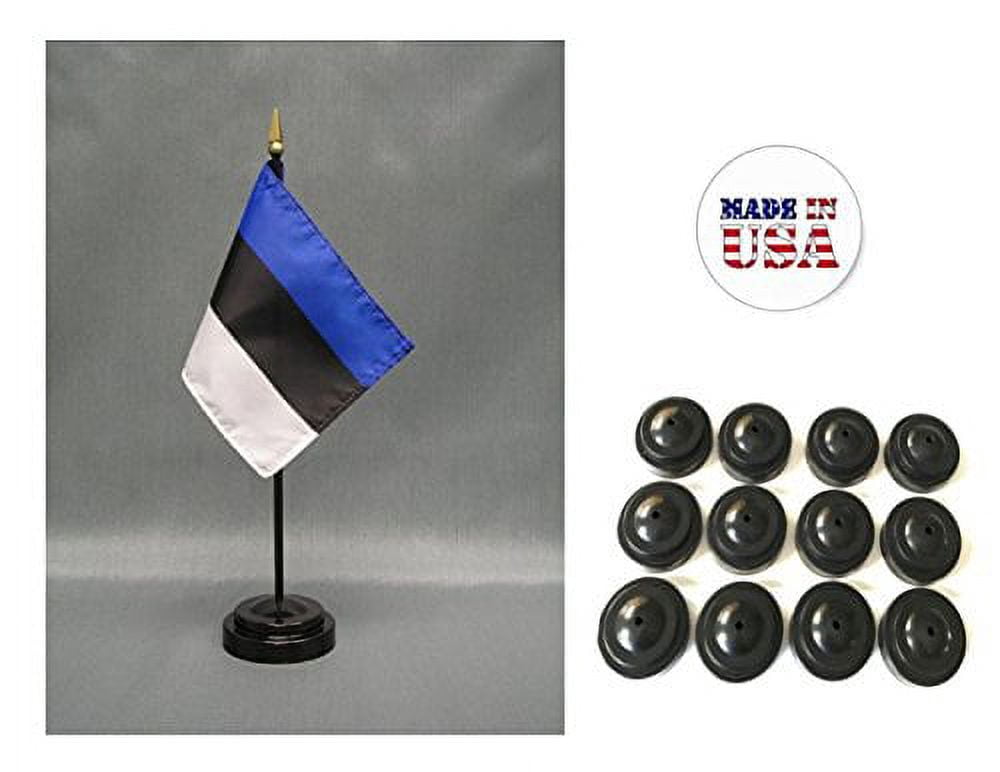 Box of 12 Estonia 4"x6" Miniature Desk & Table Flags Includes 12 Flag ...