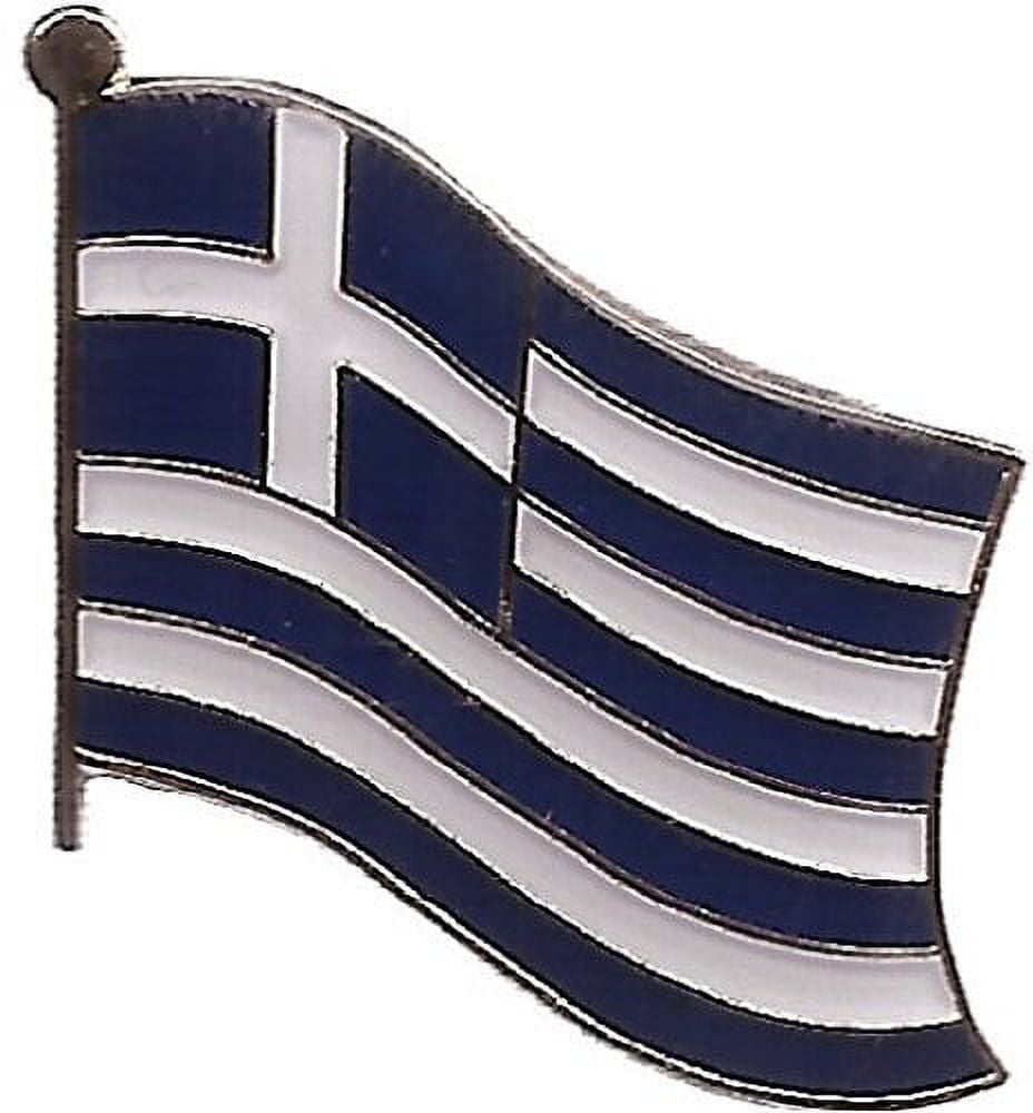 Box of 12 Greece Single Flag Lapel Pins, Greek Single Flag Pin Badges ...