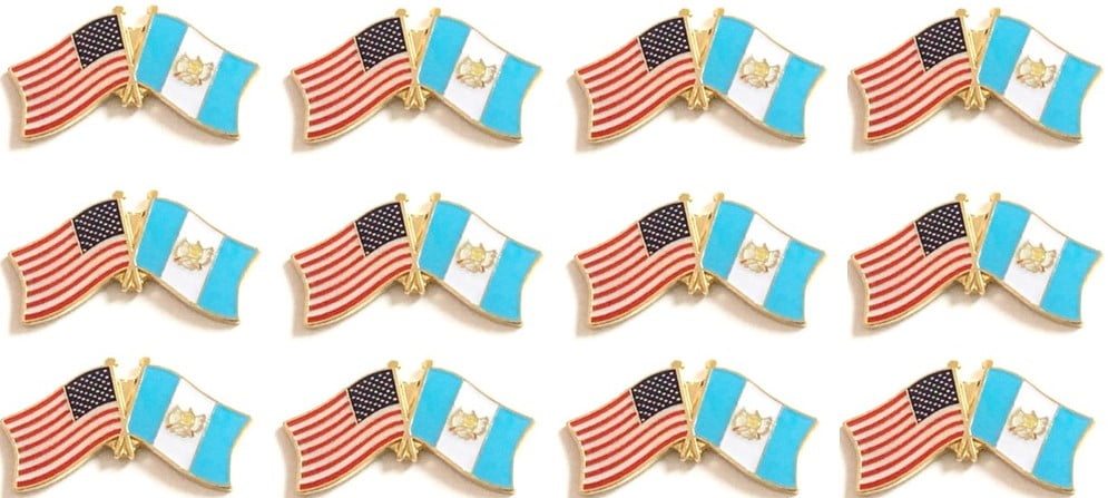 Box of 12 Guatemala & US Crossed Flag Lapel Pins, Guatemalan & American ...