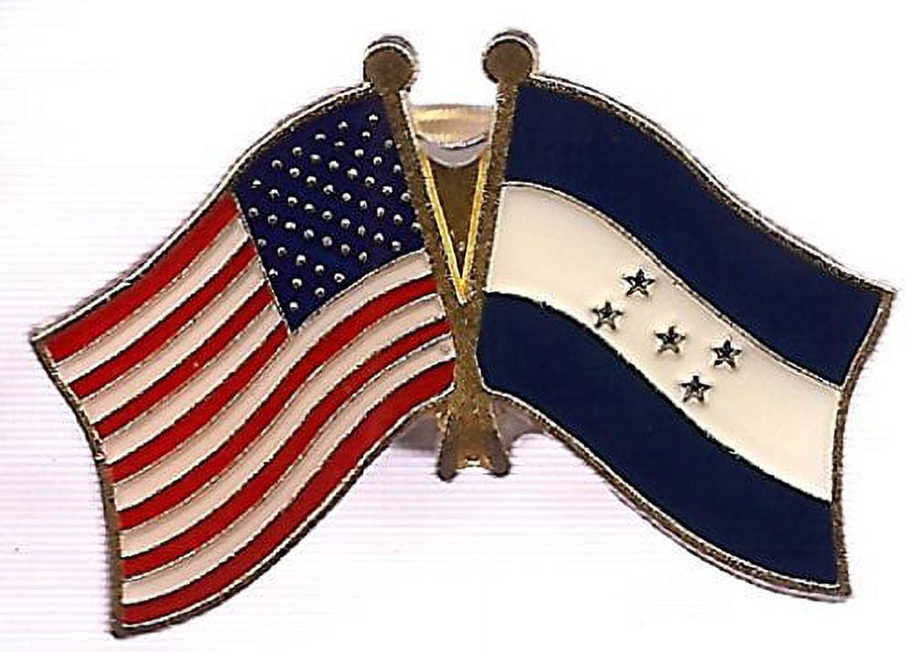 Box of 12 Honduras & US Crossed Flag Lapel Pins, Honduran & American ...