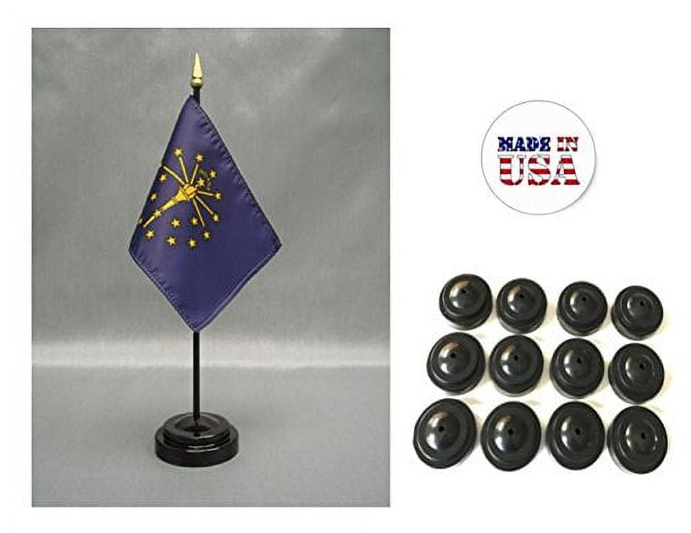 Box of 12 Indiana 4"x6" Miniature Desk & Table Flags Includes 12 Flag ...