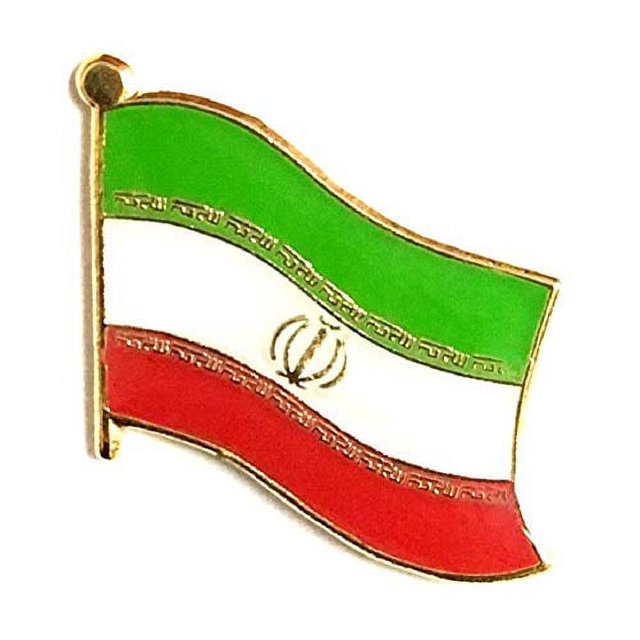 Box of 12 Iran Single Flag Lapel Pins, Iranian Single Flag Tie & Hat ...