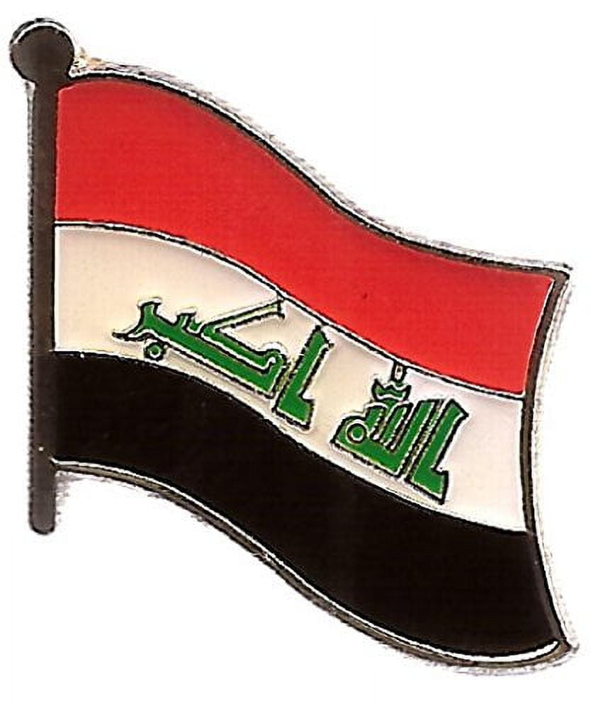 Box of 12 Iraq Single Flag Lapel Pins, Iraqi Single Flag Pin Badges ...