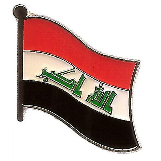 Box of 12 Iraq Single Flag Lapel Pins, Iraqi Single Flag Pin Badges ...