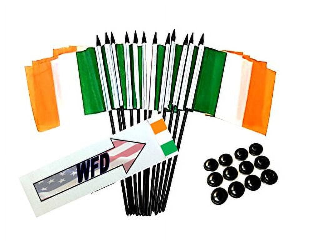 Box of 12 Ireland 4"x6" Polyester Miniature Desk & Little Table Flags ...