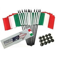 Anley Italy Mini Flag 12 Pack - Hand Held Small Miniature Italian Flags ...