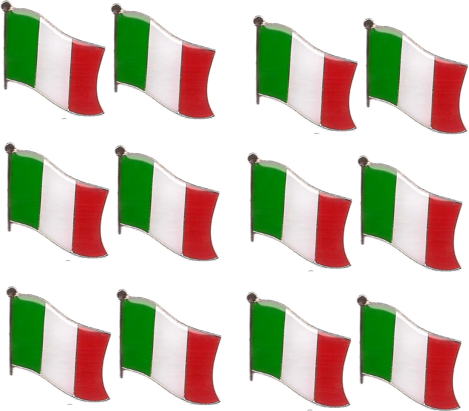 Box of 12 Italy Single Flag Lapel Pins, Italy Single Flag Pin Badges ...
