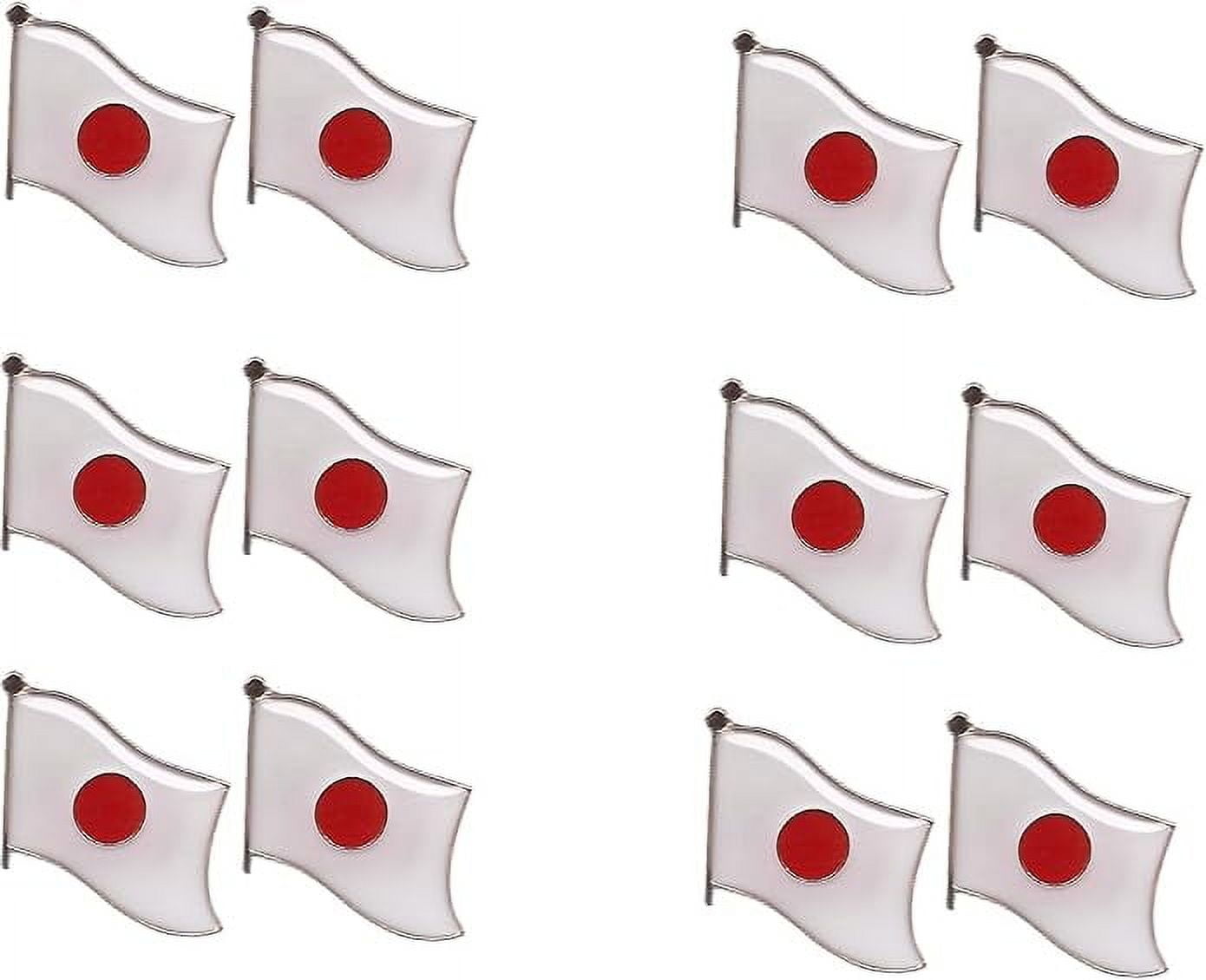 Box of 12 Japan Single Flag Lapel Pins, Japan Single Flag Pin Badges ...