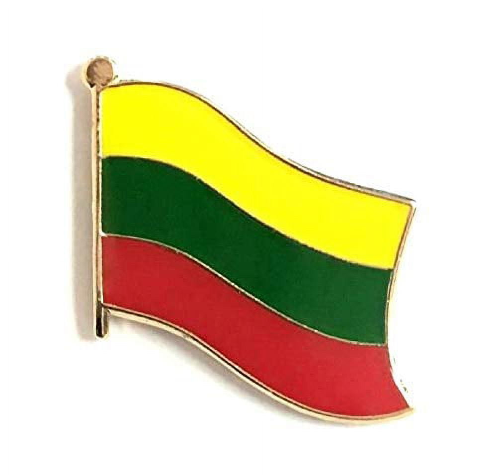 Box of 12 Lithuania Single Flag Lapel Pins, Lithuanians Single Flag Pin ...