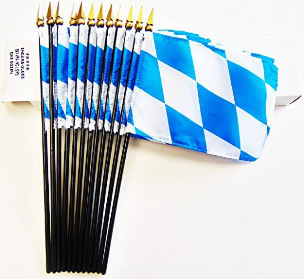 Box of 12 Mini Bavaria Desk & Table Flags (4"x6") - High-Quality ...