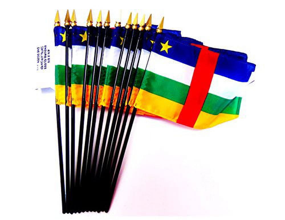 Box of 12 Mini Central African Republic Desk & Table Flags (4"x6 ...