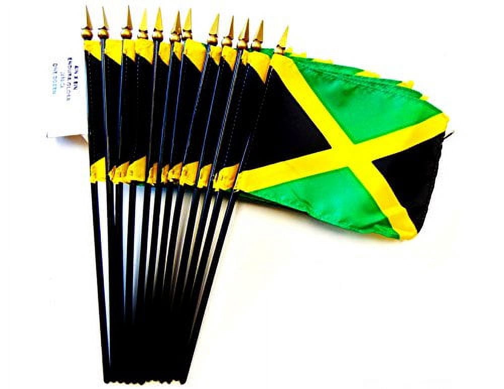 Box of 12 Mini Jamaica Desk & Table Flags (4"x6") - High-Quality ...