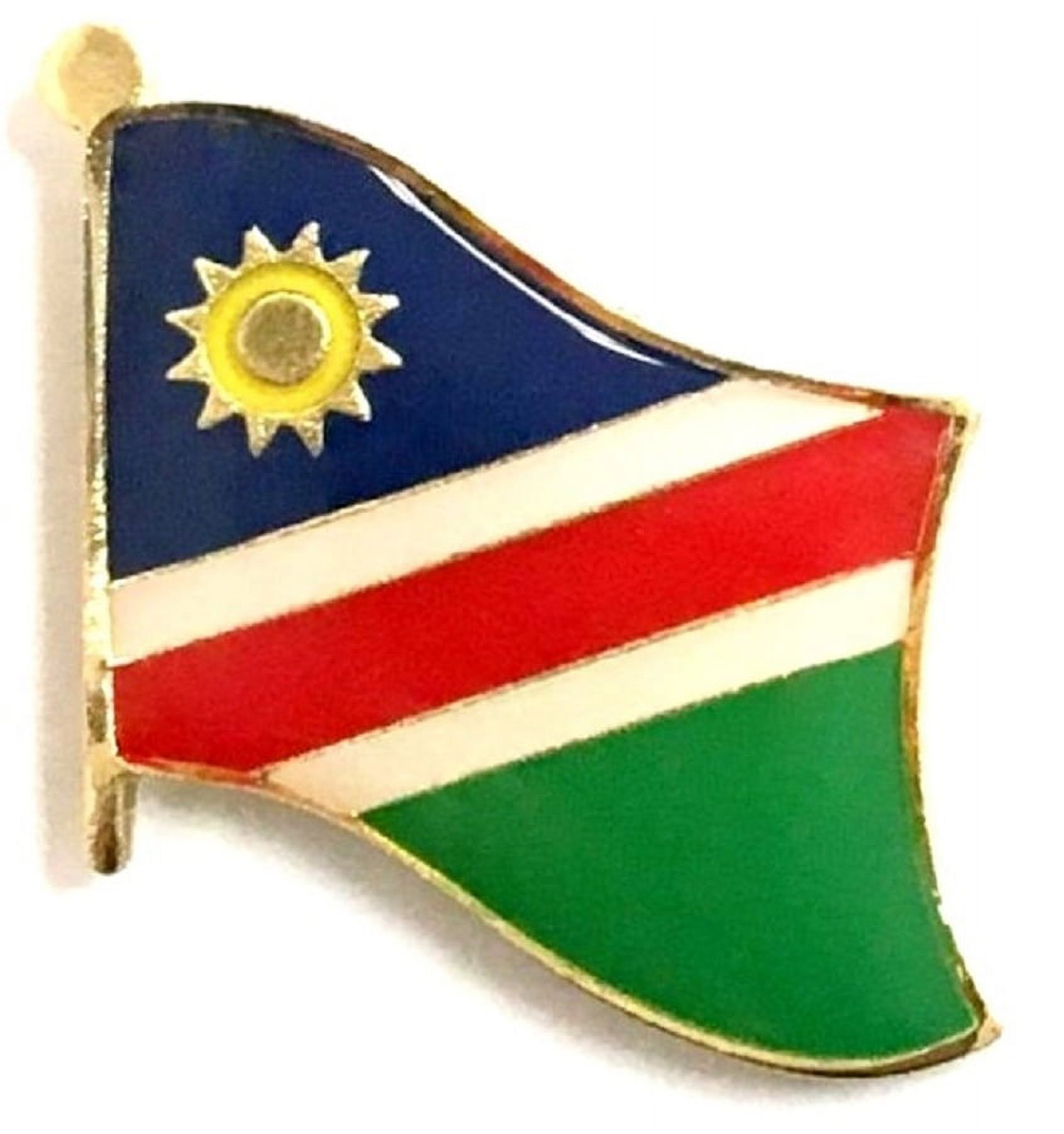Box of 12 Namibia Single Flag Lapel Pins, Namibia Single Flag Pin ...