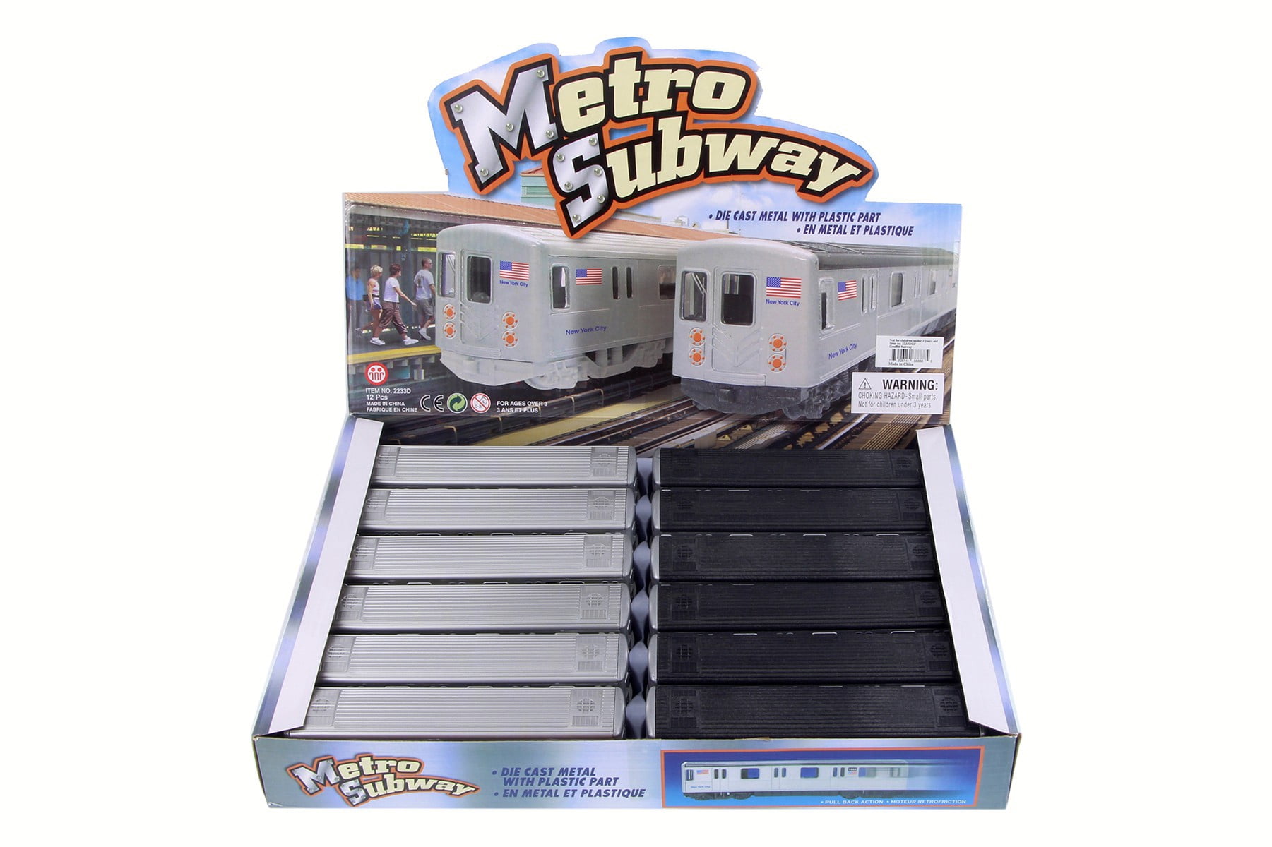 Box of 12 New York City Metro Subway, Gray - Showcasts 2233DNY - 7 ...