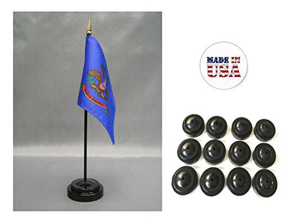 Box of 12 North Dakota 4"x6" Miniature Desk & Table Flags Includes 12 ...
