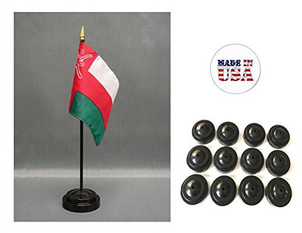 Box of 12 Oman 4"x6" Miniature Desk & Table Flags Includes 12 Flag ...
