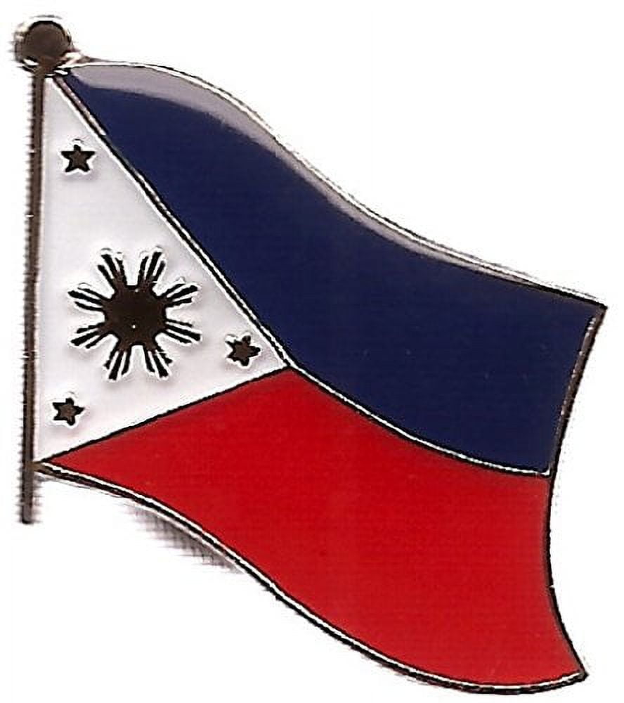 Box of 12 Philippines Single Flag Lapel Pins, Filipino Single Flag Pin ...