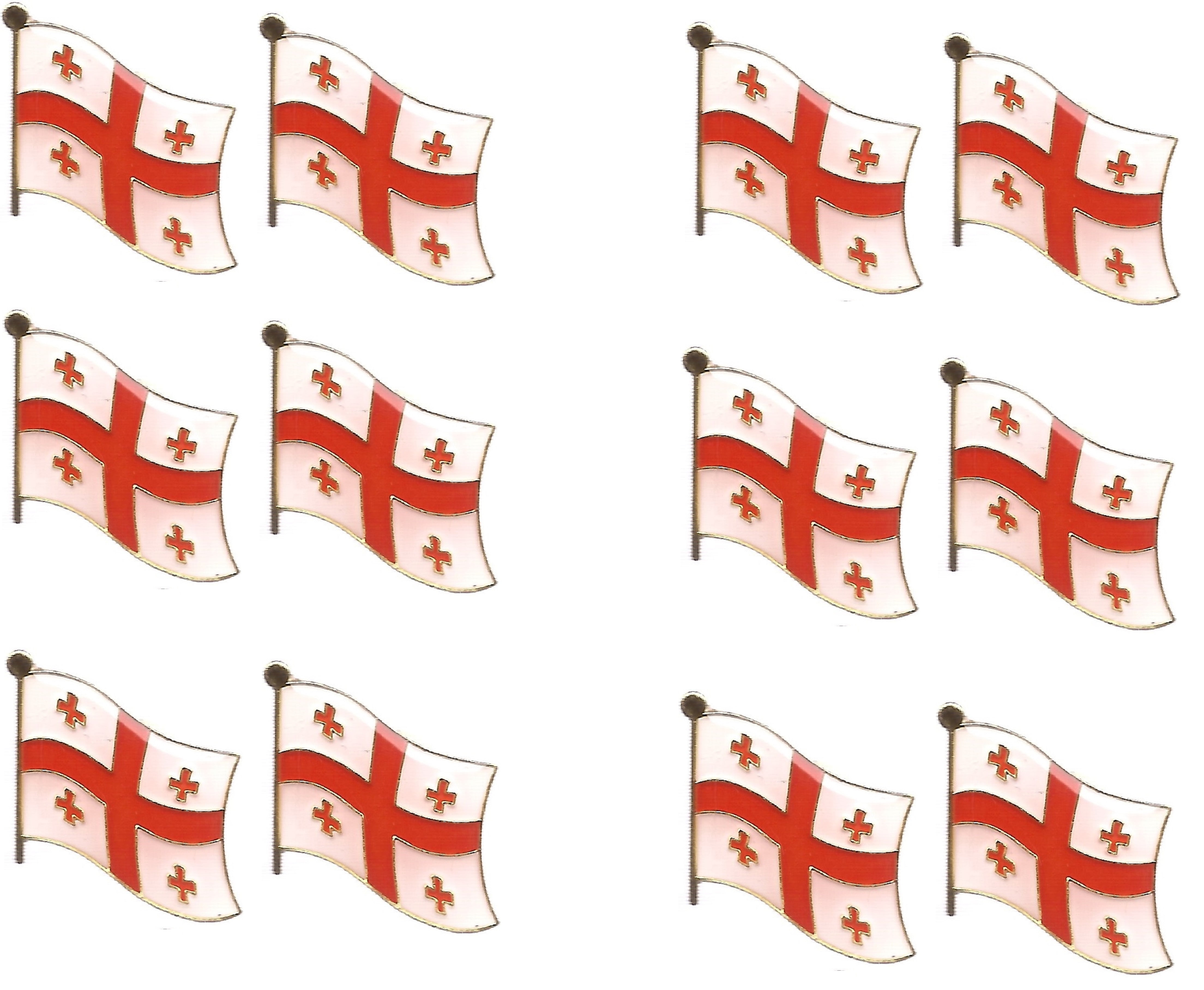 Box of 12 R. of Georgia Single Flag Lapel Pins, R. of Georgia Single ...