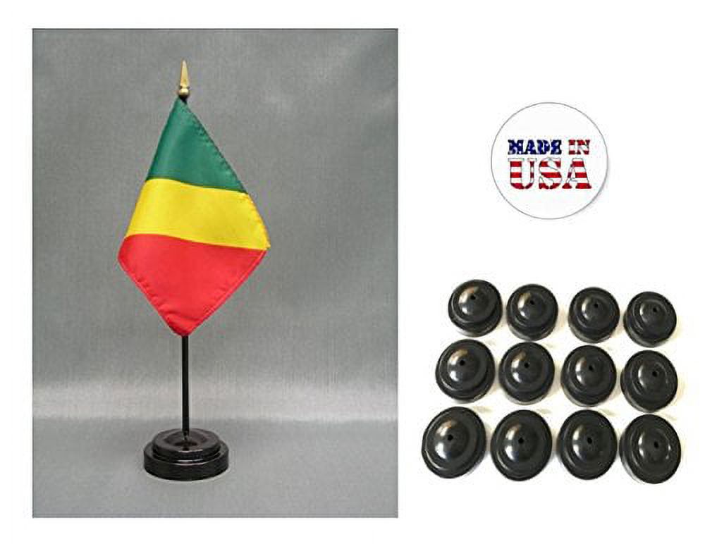 Box of 12 Republic of the Congo 4"x6" Miniature Desk & Table Flags ...