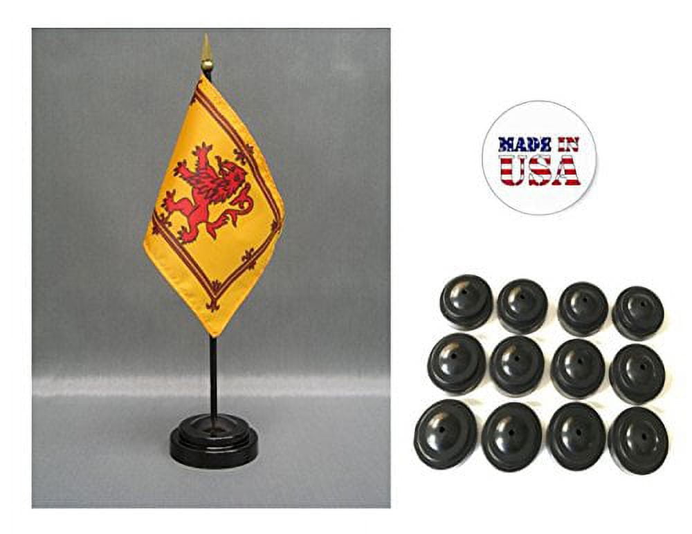 Box of 12 Scotland Lion 4"x6" Miniature Desk & Table Flags Includes 12 ...