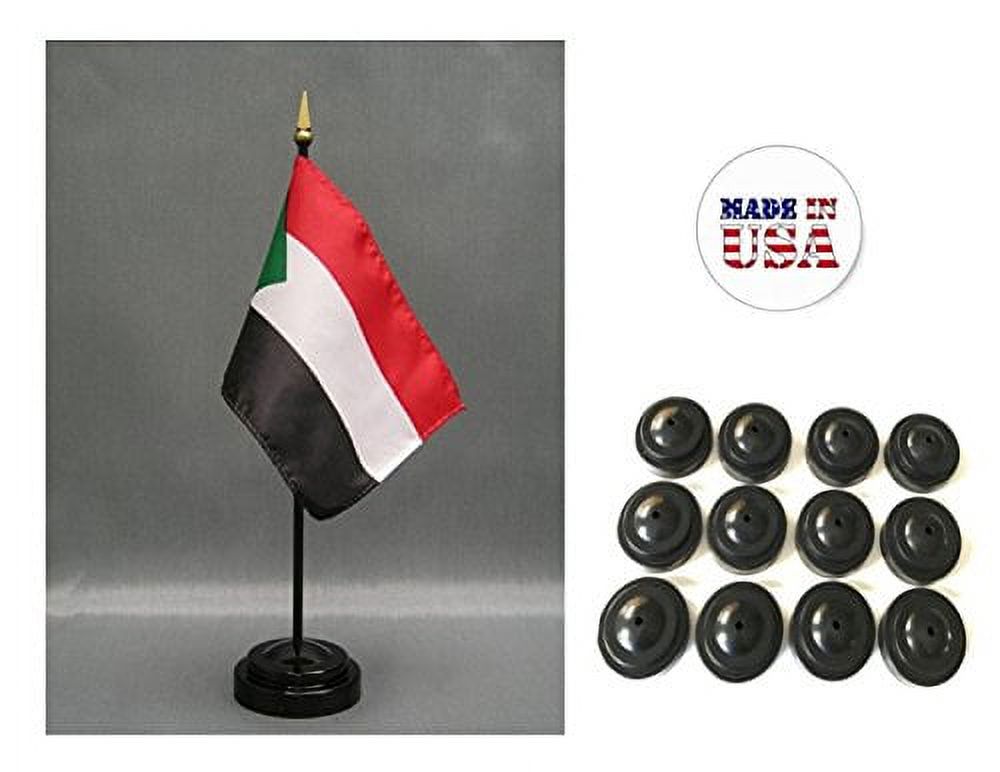 Box of 12 Sudan 4"x6" Miniature Desk & Table Flags Includes 12 Flag ...