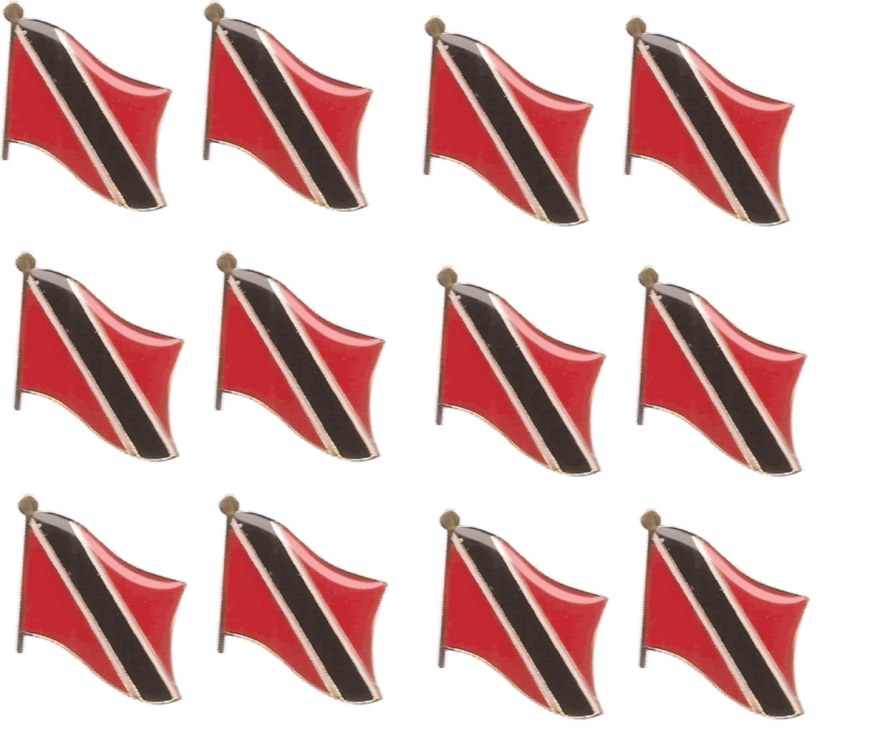 Box of 12 Trinidad Single Flag Lapel Pins, Trinidad Single Flag Pin ...