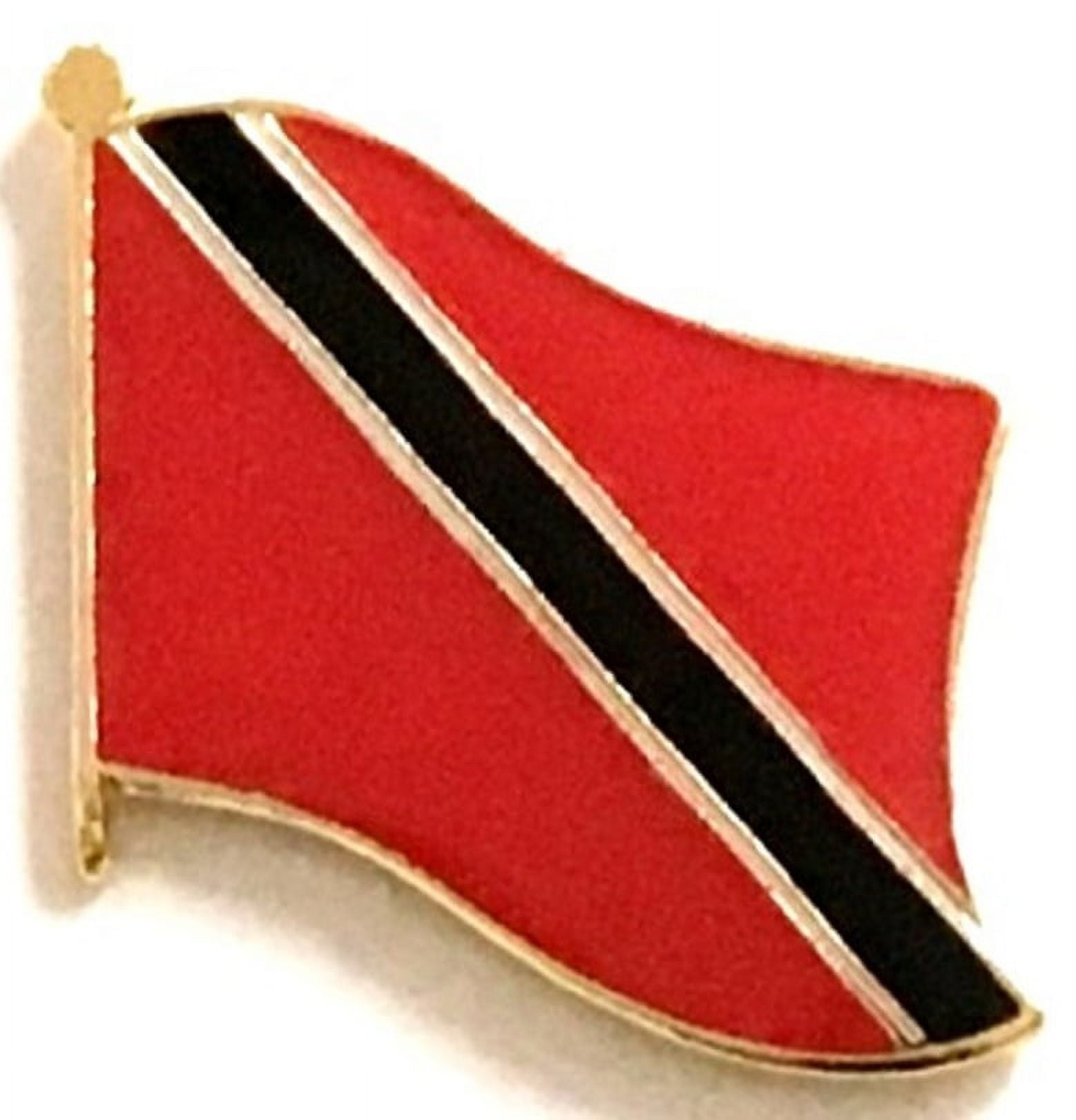Box of 12 Trinidad Single Flag Lapel Pins, Trinidad Single Flag Pin ...