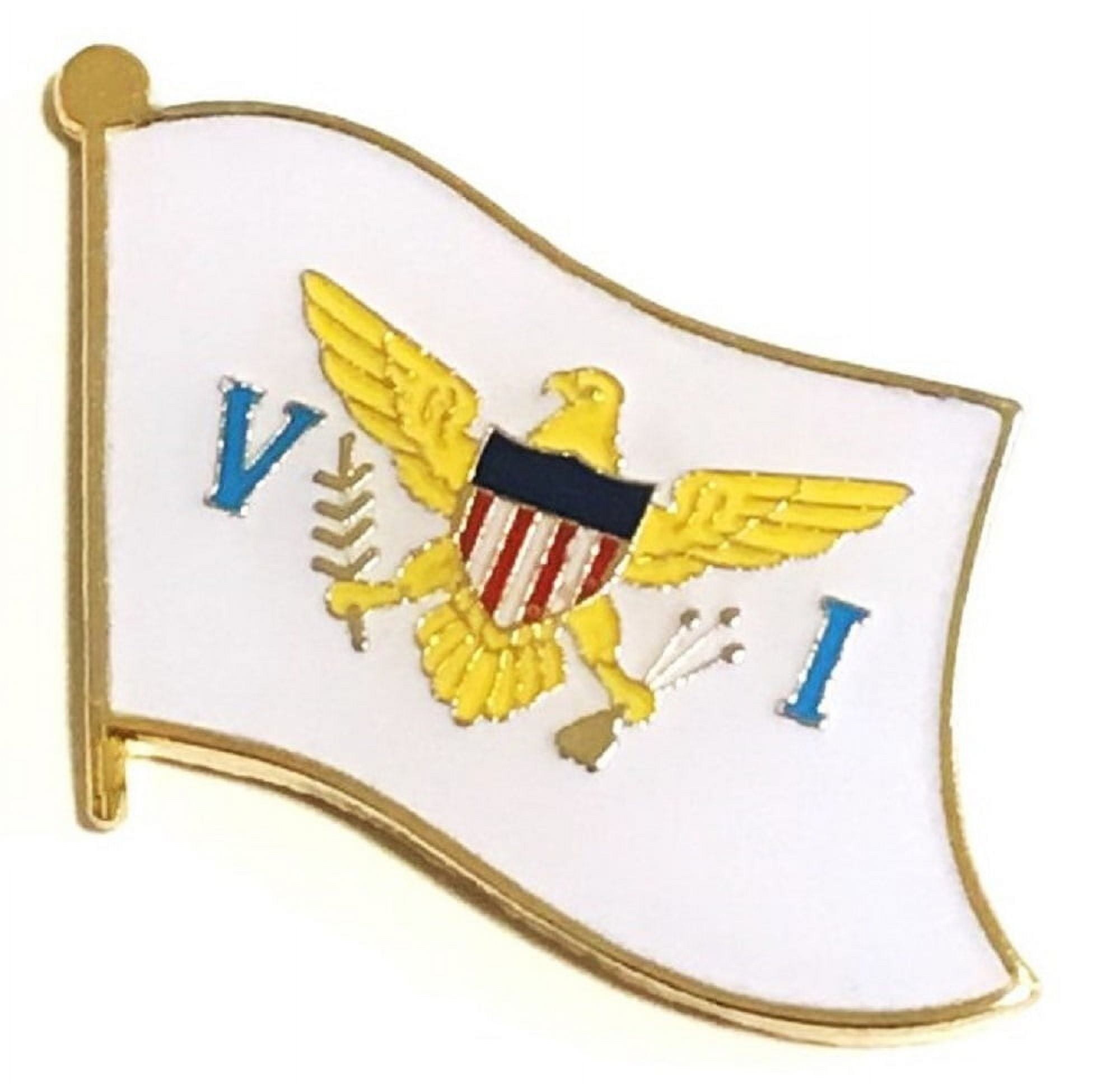 Box of 12 US Virgin Island Single Flag Lapel Pins, US Virgin Island ...