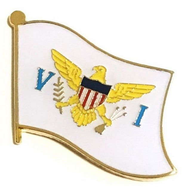 Box of 12 US Virgin Island Single Flag Lapel Pins, US Virgin Island ...