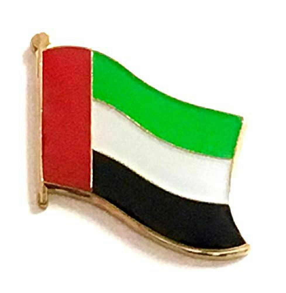 Box of 12 United Arab Emirates Single Flag Lapel Pins, UAE Single Flag ...