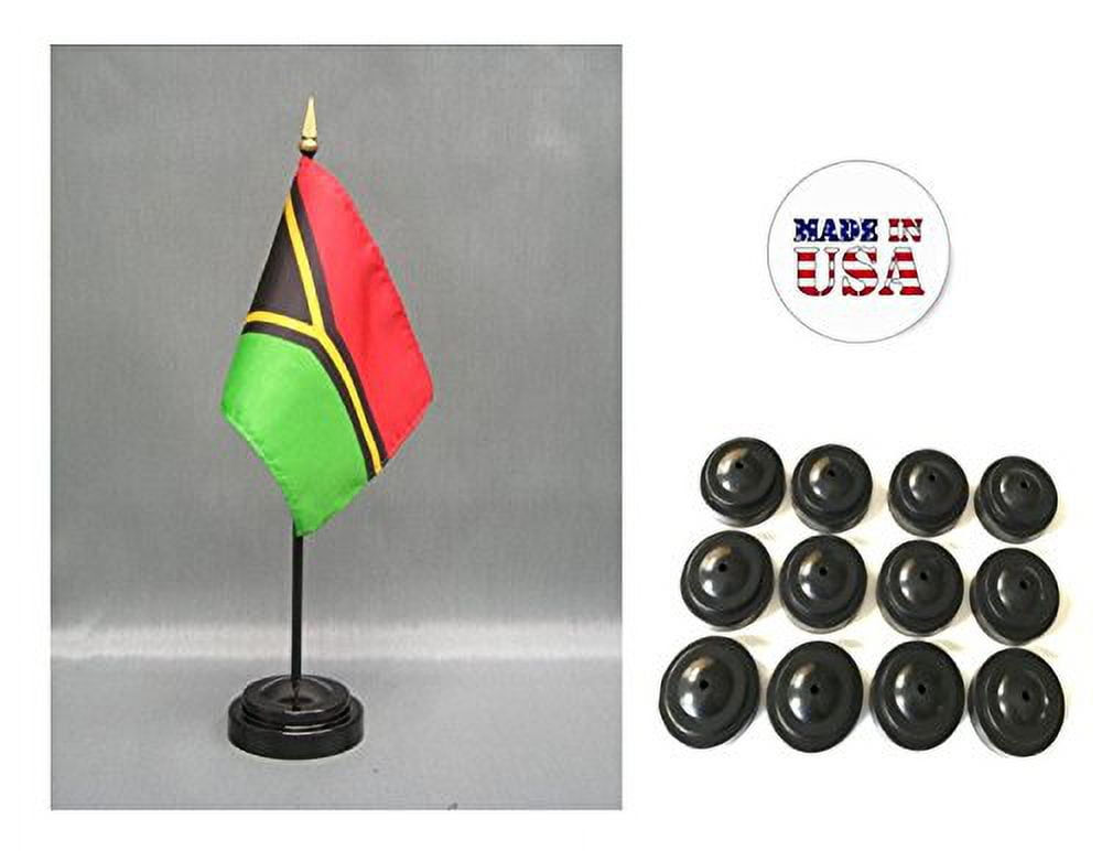 Box of 12 Vanuatu 4"x6" Miniature Desk & Table Flags Includes 12 Flag ...