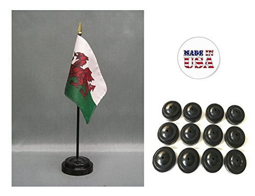 Box of 12 Wales 4"x6" Miniature Desk & Table Flags Includes 12 Flag ...