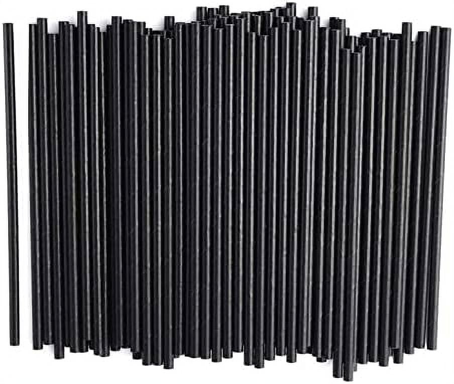 Box of 2000 Black Agave Fiber Straws Individually Wrapped Alternative ...