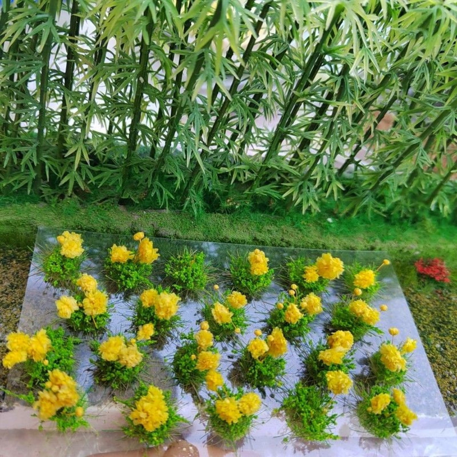Box of 22 Miniature Flower Plant Clusters DIY Greenery Model Bonsai ...