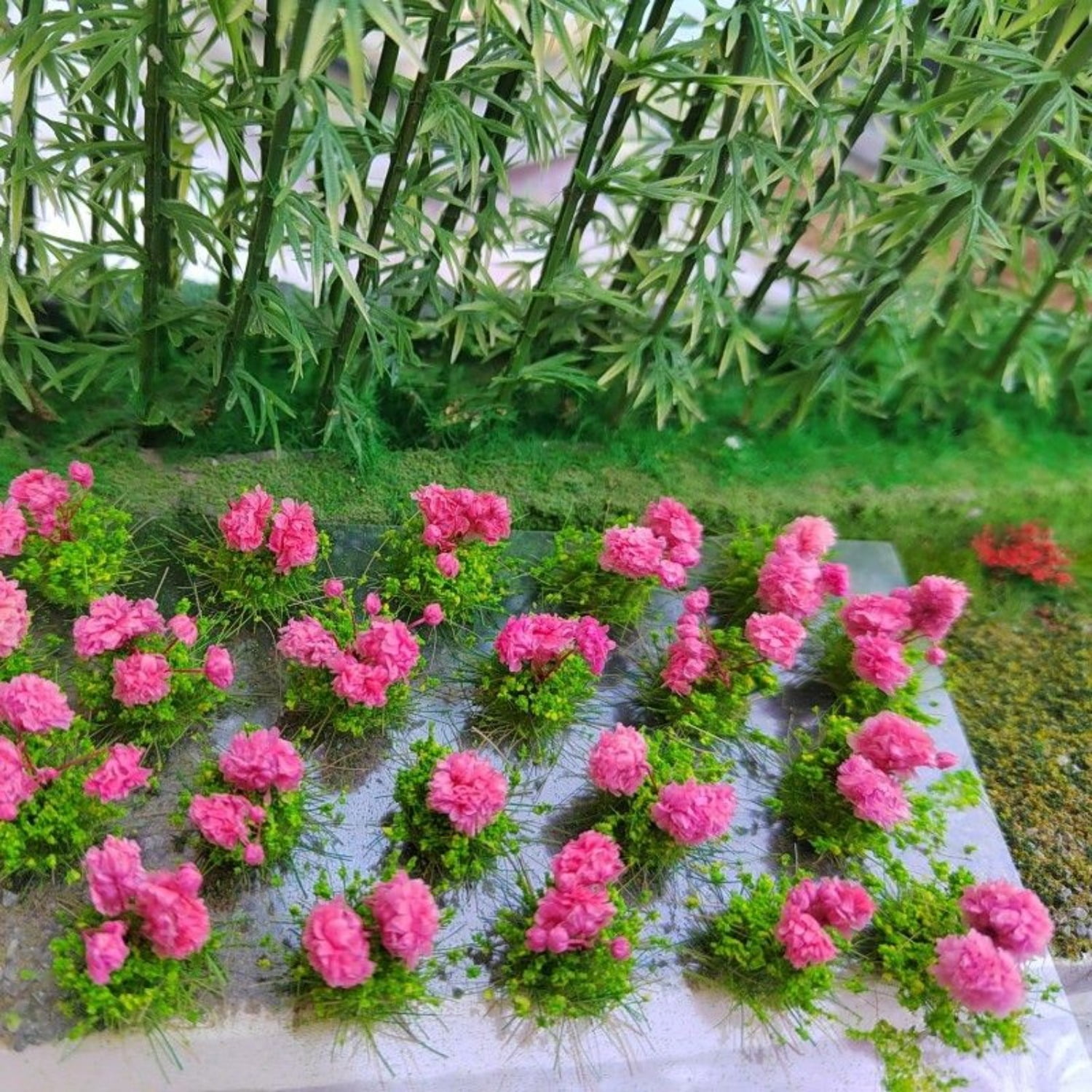 Box of 22 Miniature Flower Plant Clusters DIY Greenery Model Bonsai ...