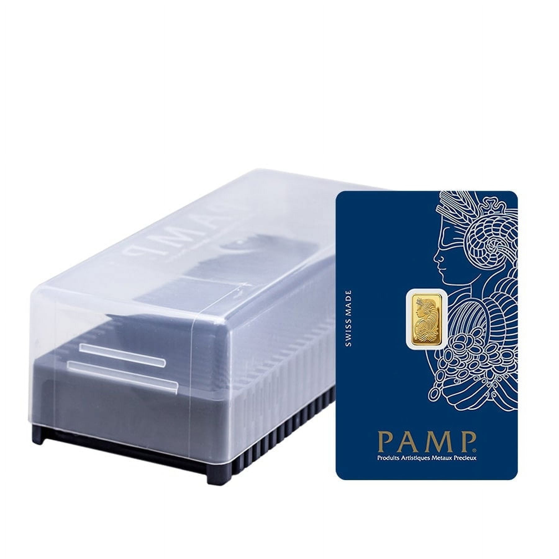 Box of 25 - 1 Gram Gold Bar PAMP Suisse Lady Fortuna Veriscan .9999 ...
