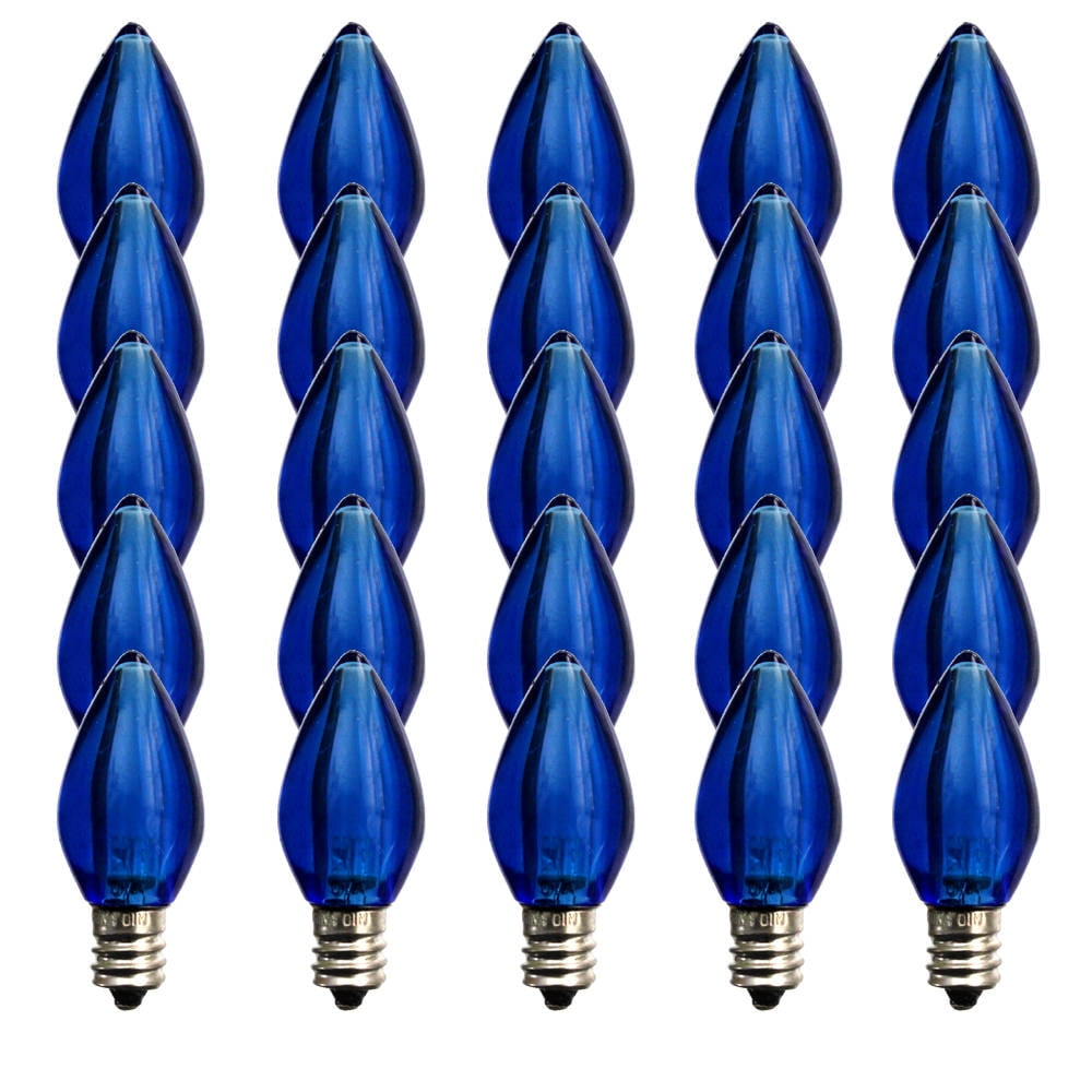 Box of (25) C7 LED Blue Bulb - C7 Smooth Lens - Walmart.com
