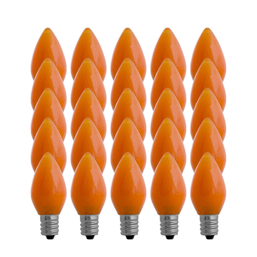 EZLS Orange Opaque C7 LED Replacement Bulbs, 25 Pack - Walmart.com
